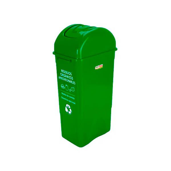 Caneca de reciclaje de 55 litros 4 colores Tipo Vaivén