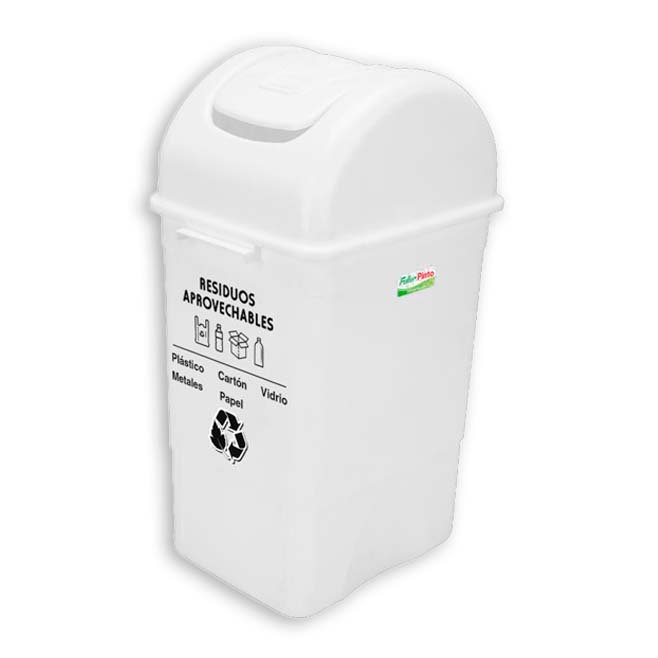 caneca de reciclaje 35 litros 4 colores - Ferrefarberf